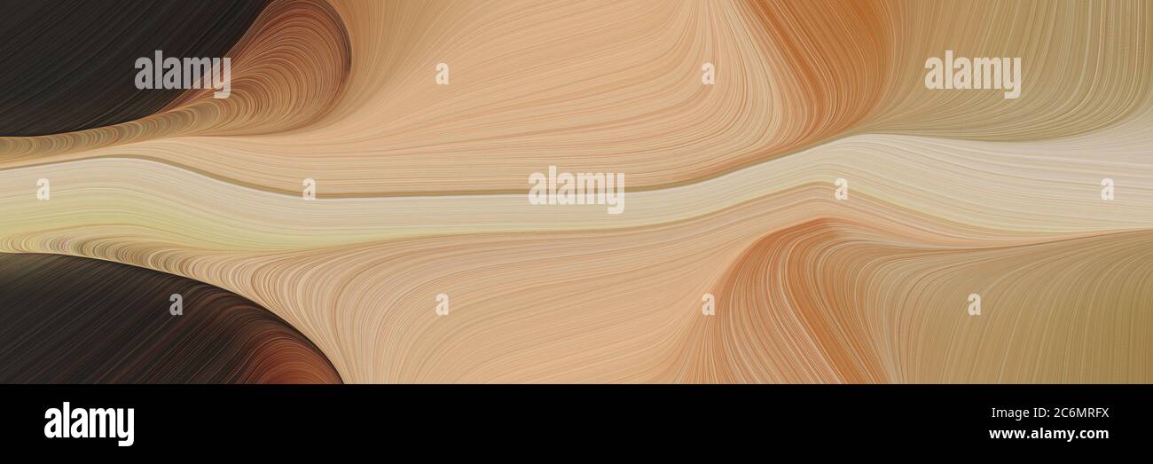 modern colorful curves background with tan, very dark green and sienna ...
