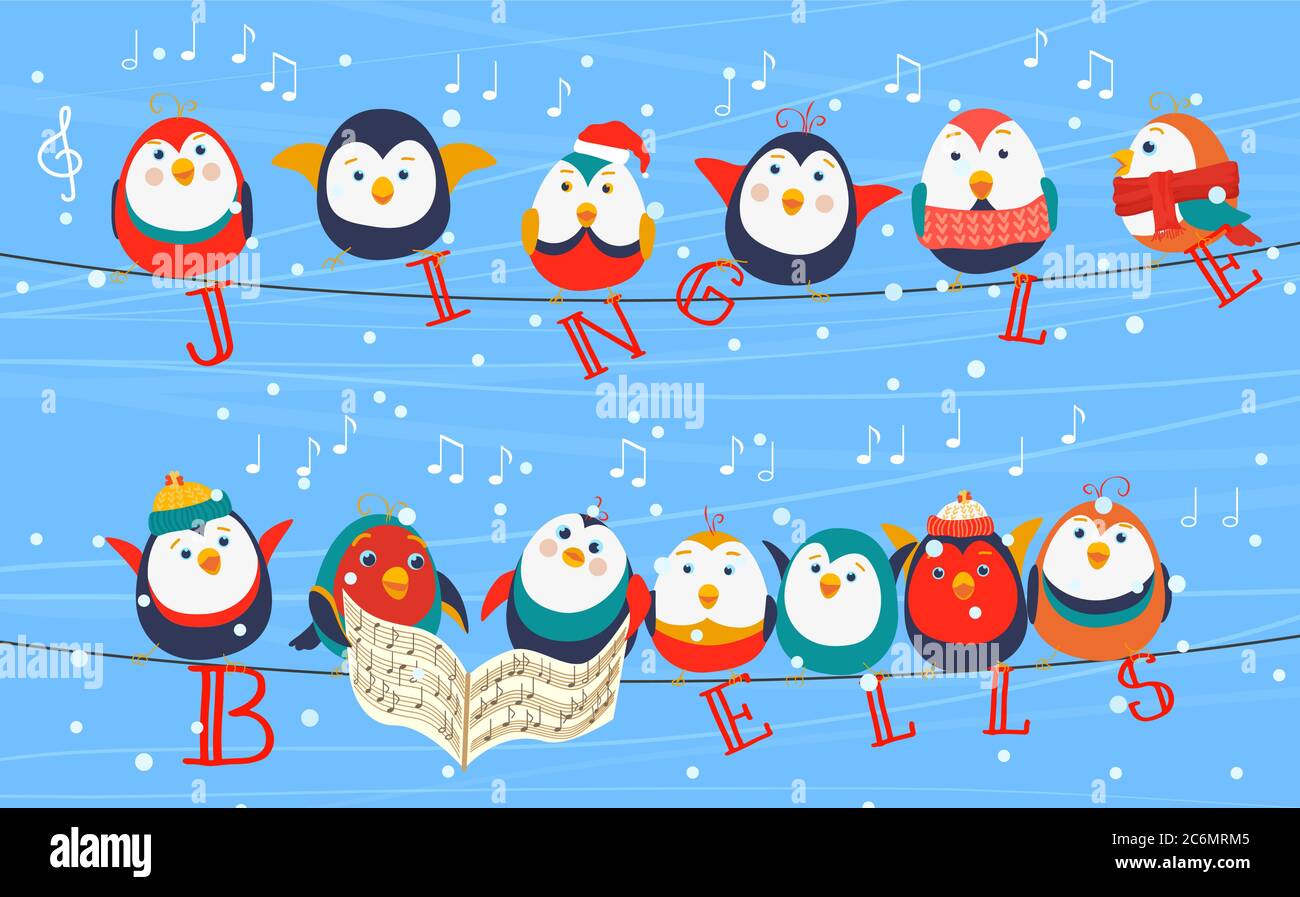 Vector illustration cartoon christmas bells hi-res stock photography ...