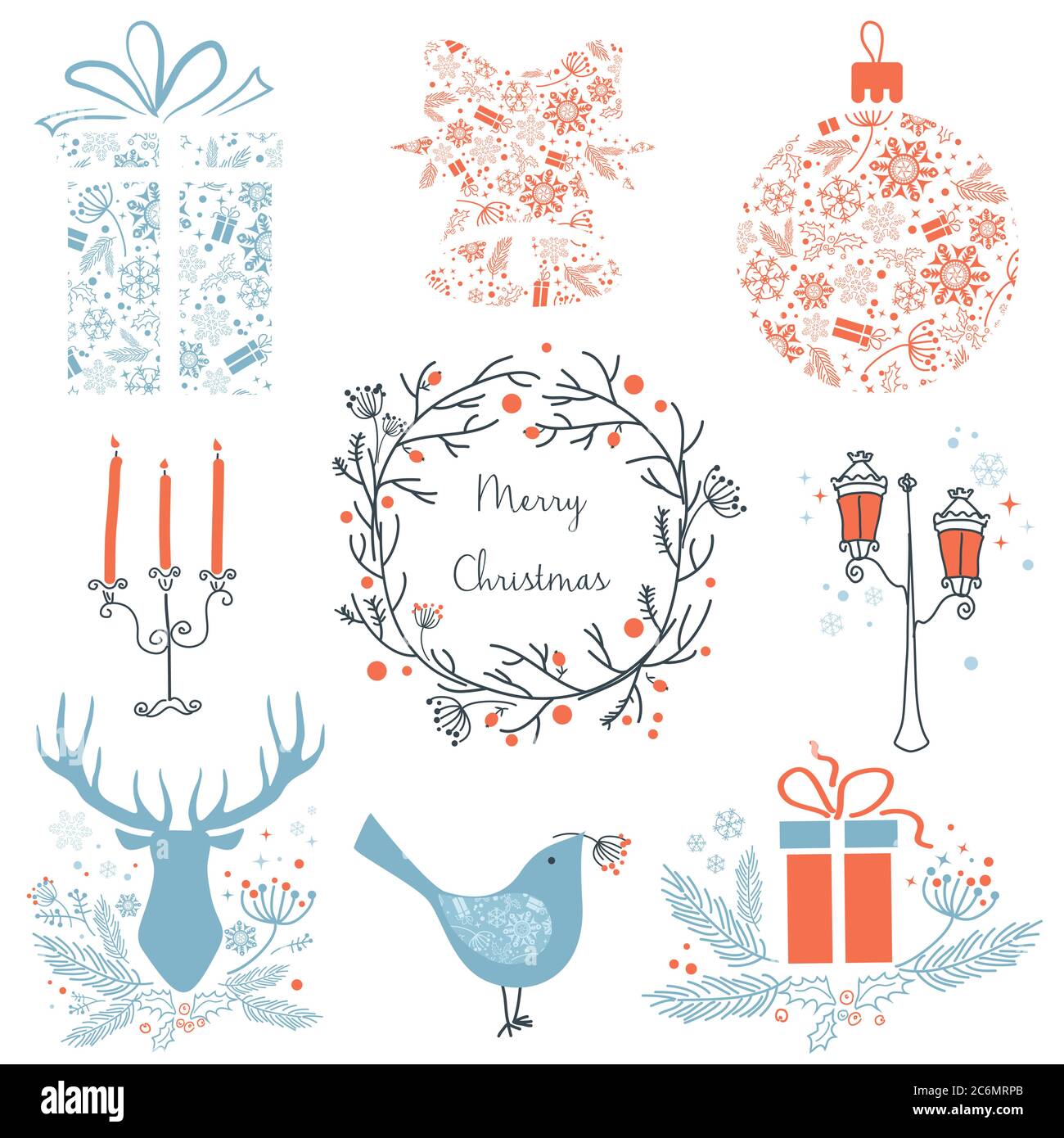 Xmas holiday signs symbols Stock Vector Images - Alamy