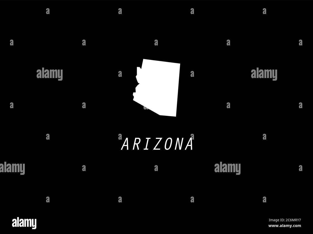 Arizona map outline U.S. state vector illustration Stock Vector Image ...