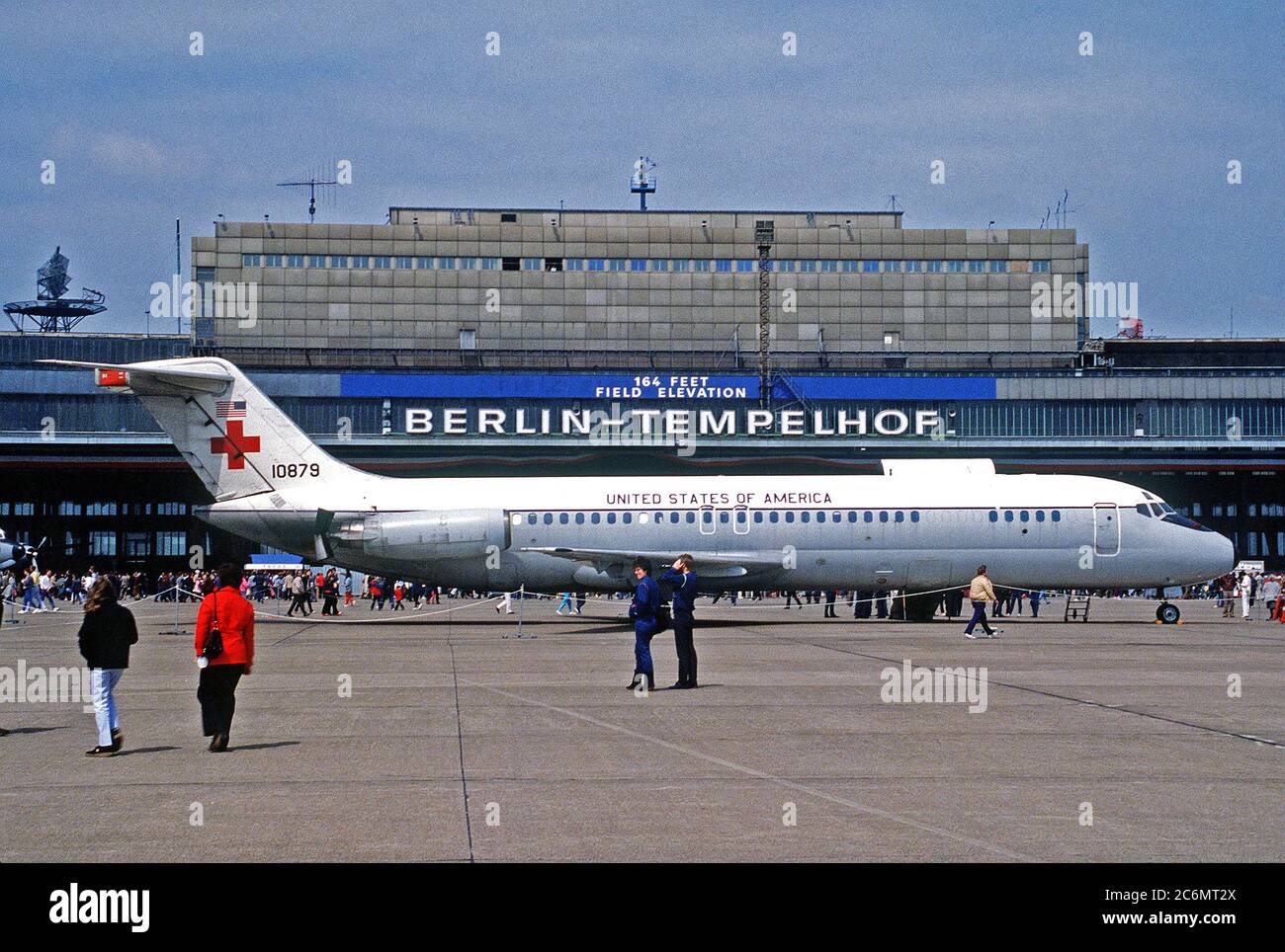 A C-9A Nightingale aeromedical airlift transport aircraft on display ...