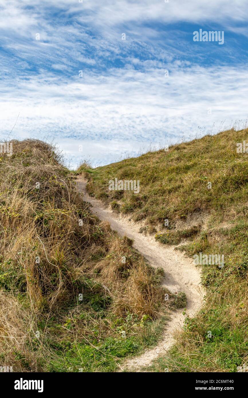 A pathway up a hill in the countryside Stock Photo - Alamy