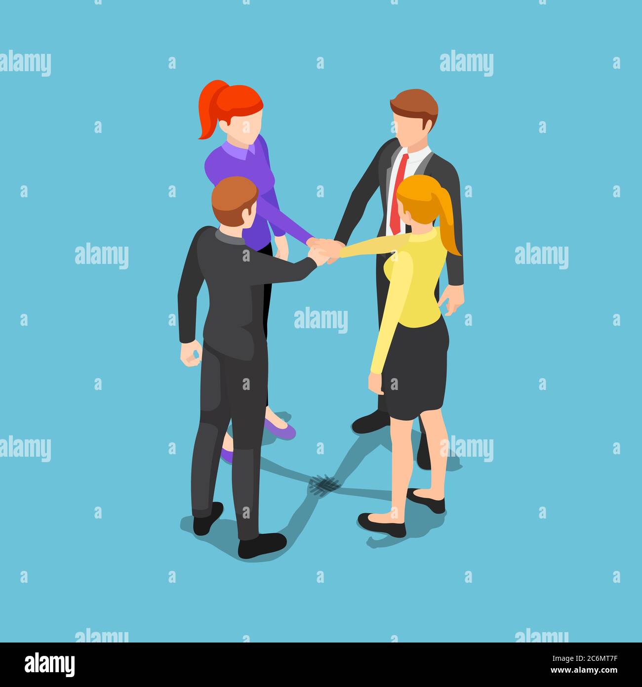 Office business team group hands Stock Vector Images - Alamy