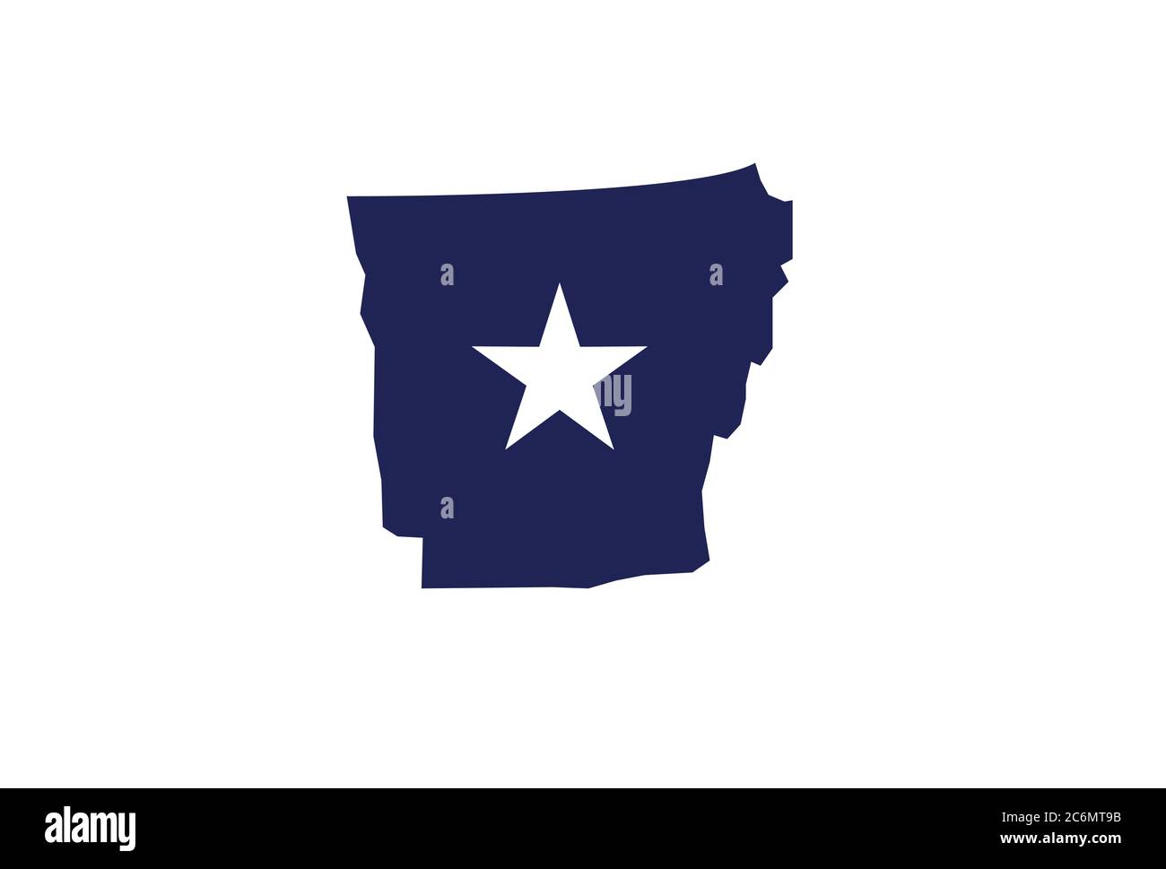 Arkansas map outline U.S. state vector illustration Stock Vector Image ...