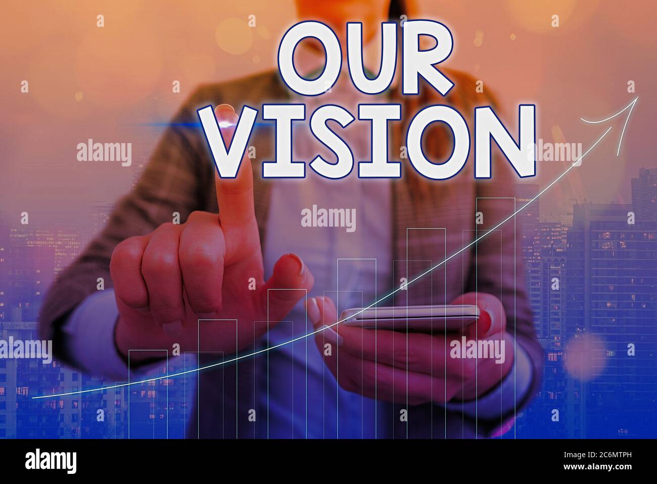 Conceptual hand writing showing Our Vision. Concept meaning an ...