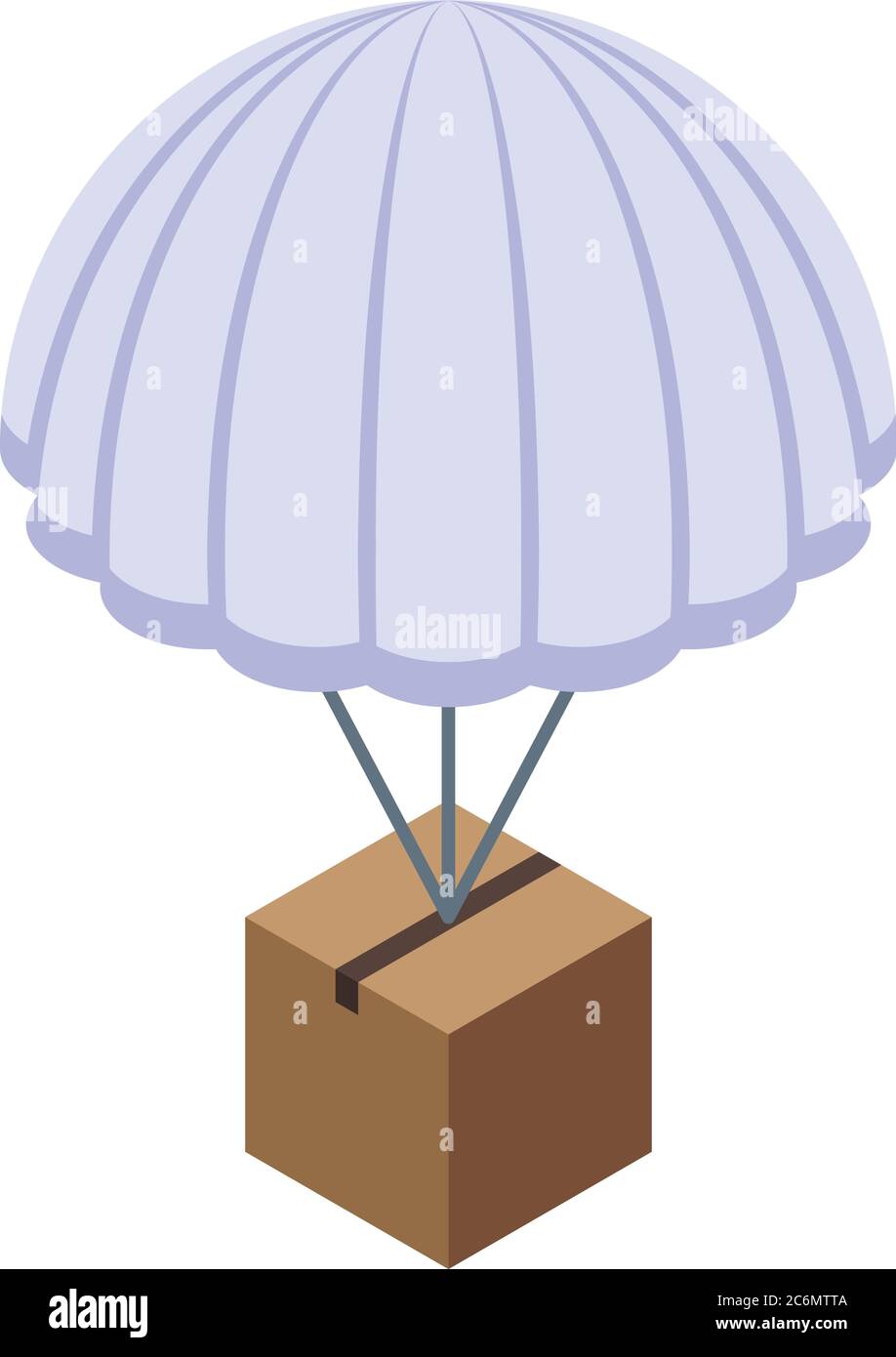 Parcel parachute delivery icon, isometric style Stock Vector Image ...