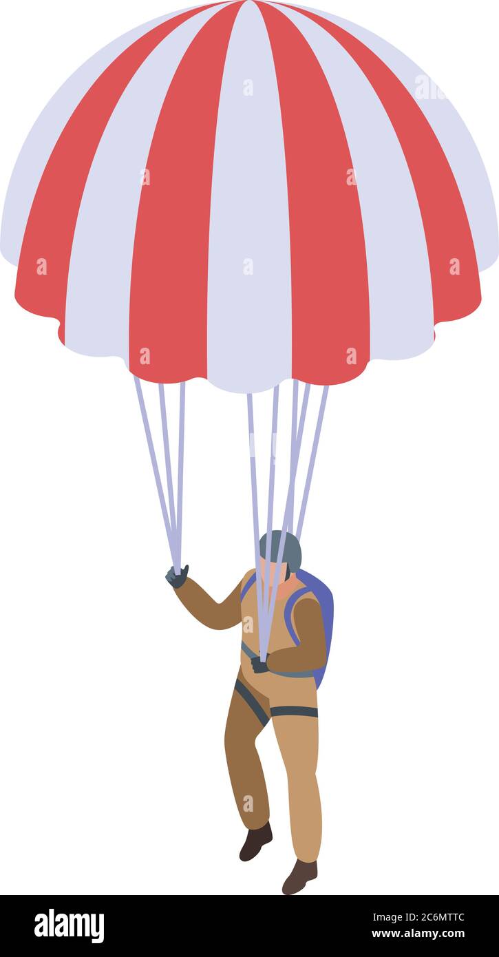 Extreme parachuting icon, isometric style Stock Vector Image & Art - Alamy
