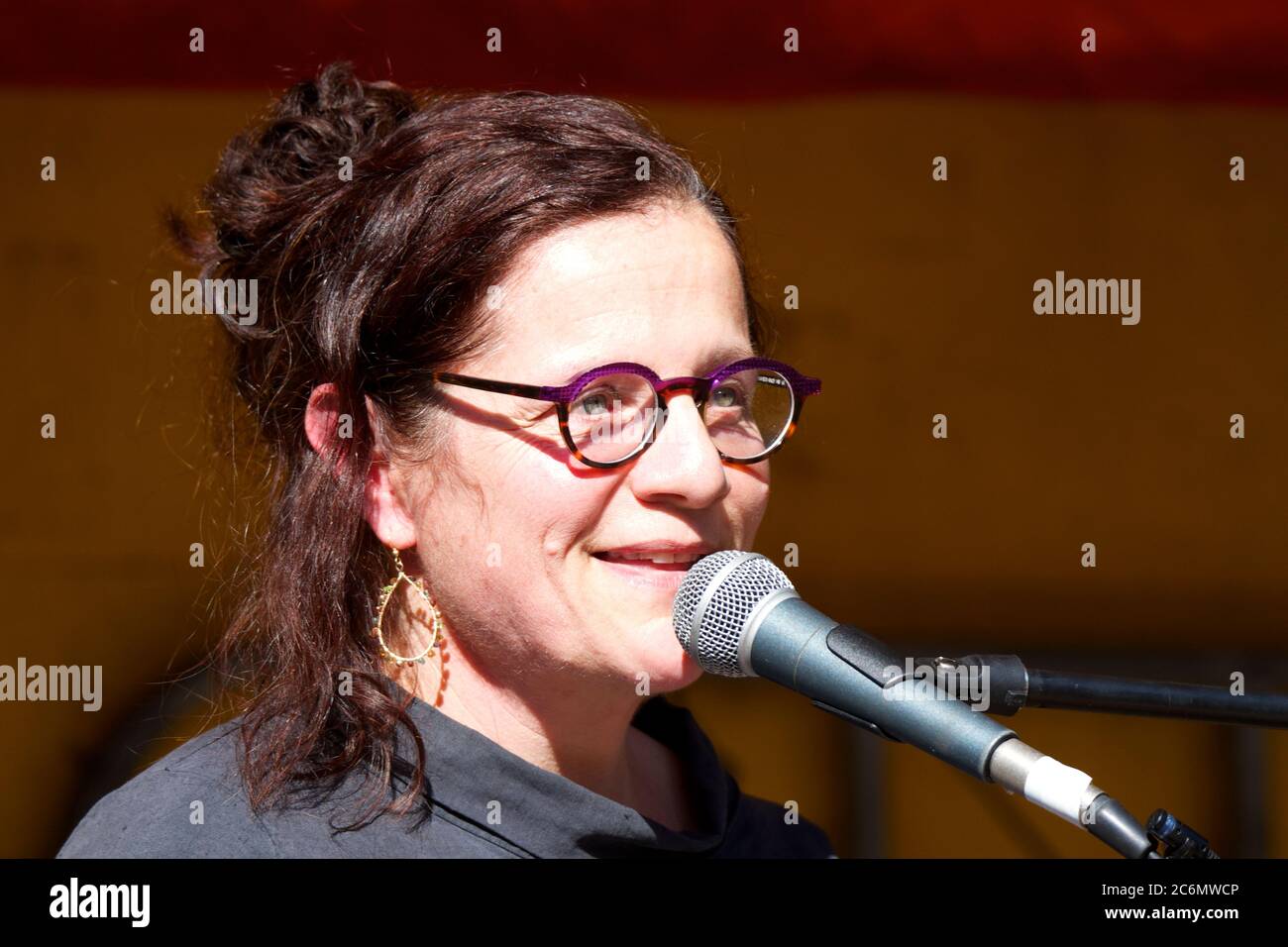 Co-founder of Destroy the Joint, Jenna Price speaks at the ‘March in ...