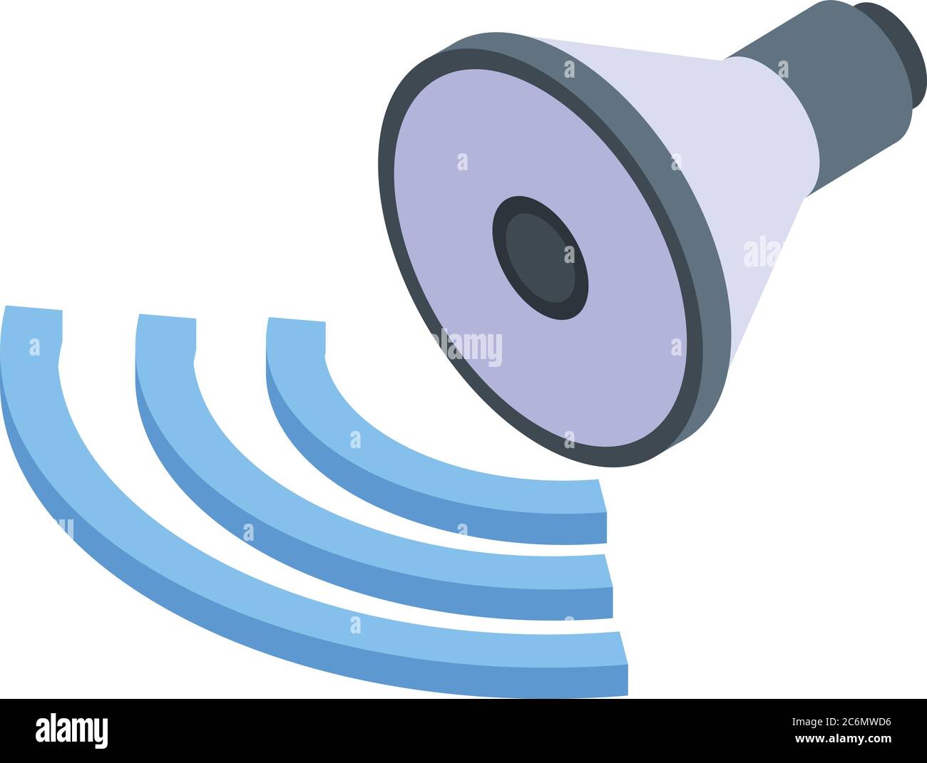 Soundproofing Sound Speaker Icon Isometric Style Stock Vector Image