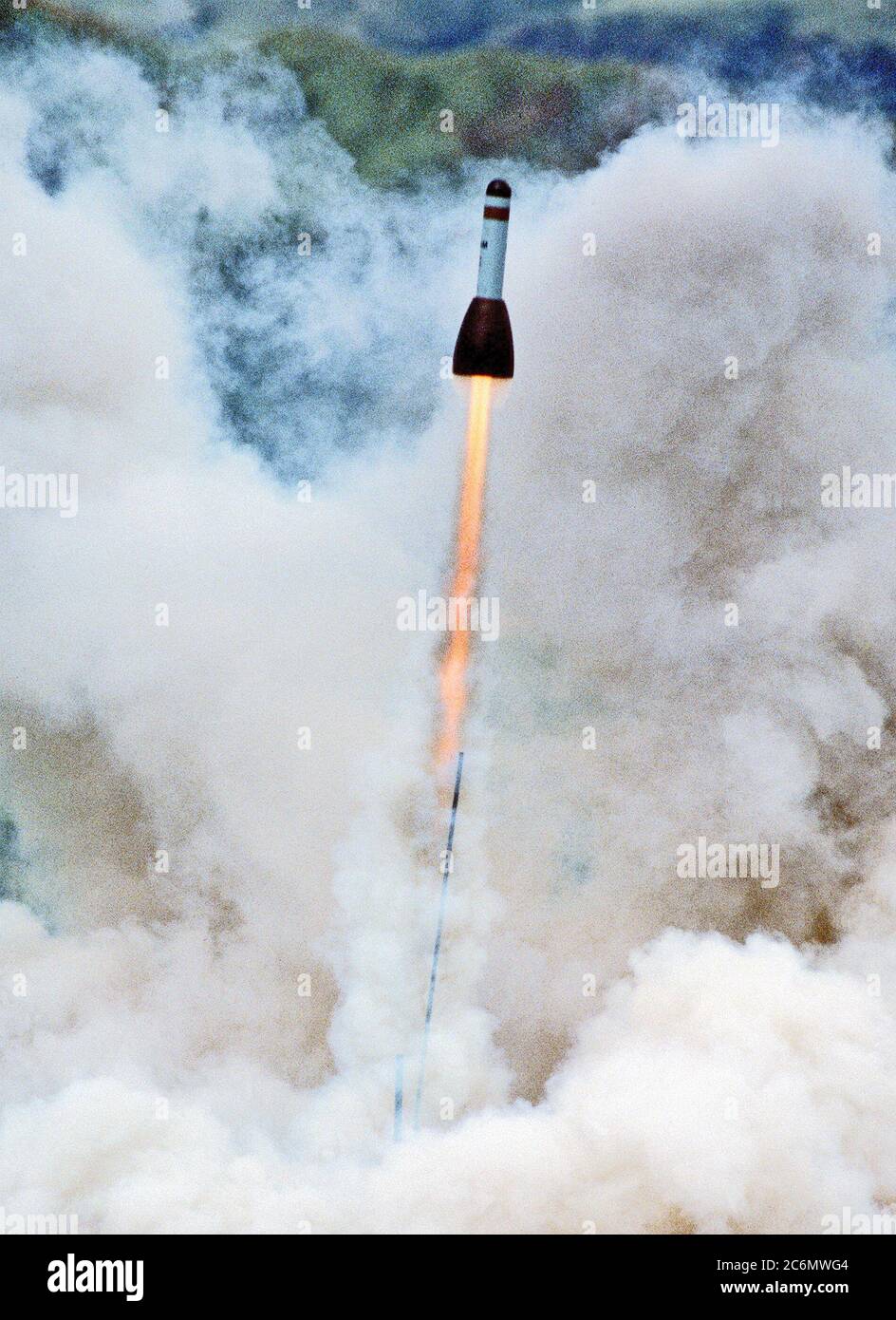 A GTR-18A Smokey Sam simulated anti-aircraft missile is launched at an ...