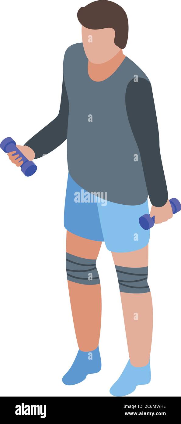 Rehabilitation exercise icon, isometric style Stock Vector Image & Art ...