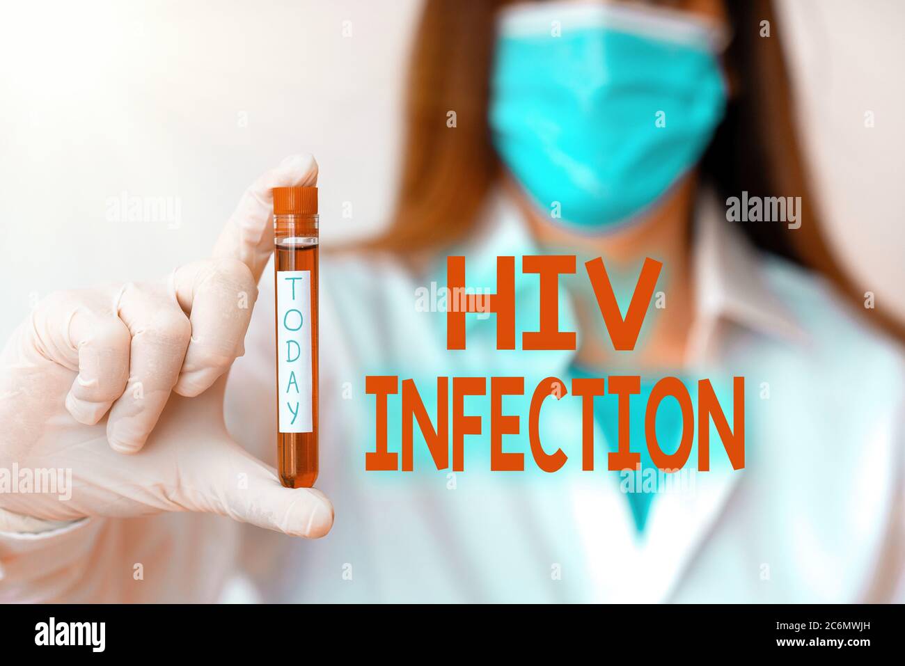 Handwriting text writing Hiv Infection. Conceptual photo A disease of ...