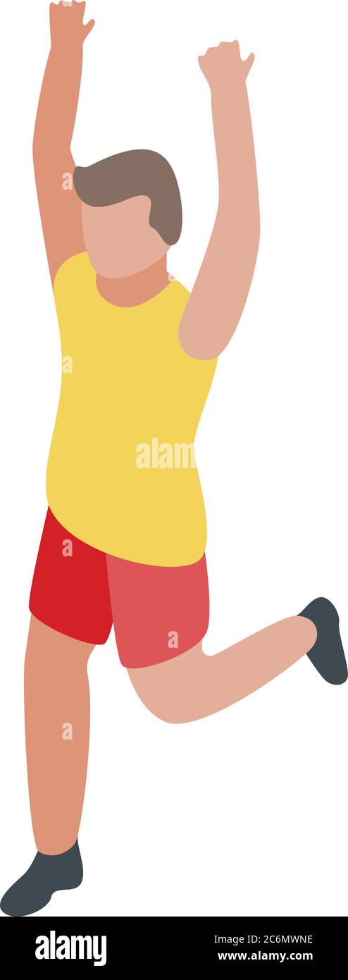 Winner running icon, isometric style Stock Vector Image & Art - Alamy