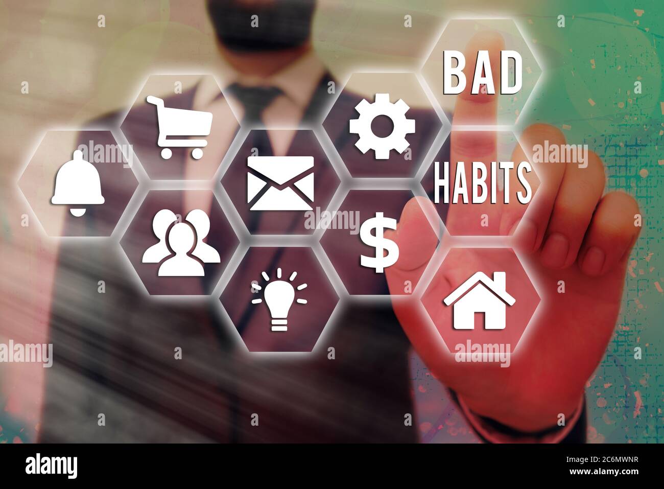 Text sign showing Bad Habits. Business photo text the uncontrollable ...