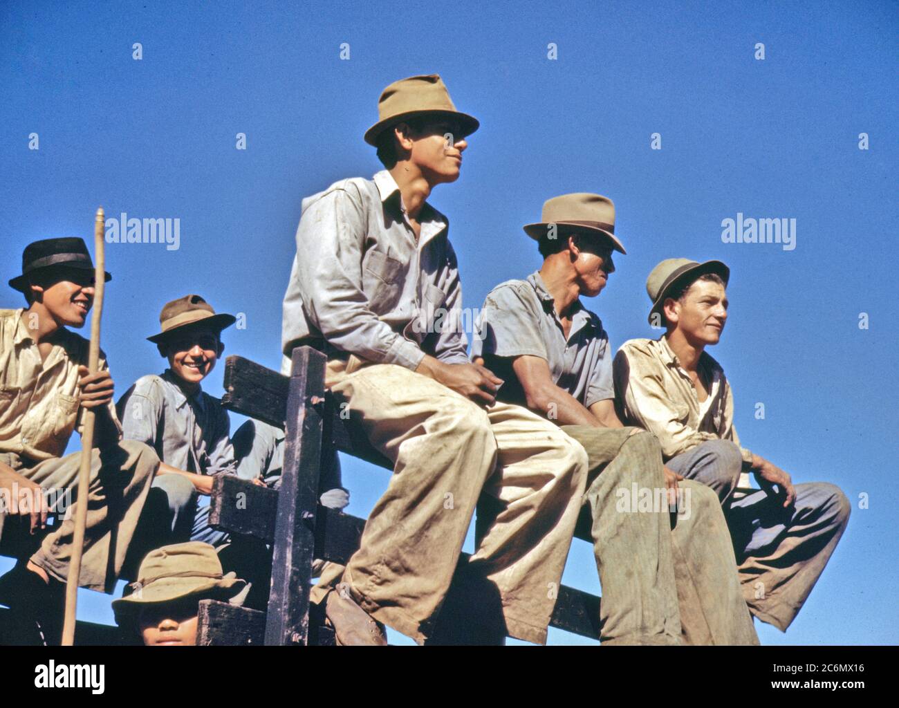 Sugar cane workers resting at the noon hour, Rio Piedras, Puerto Rico ...