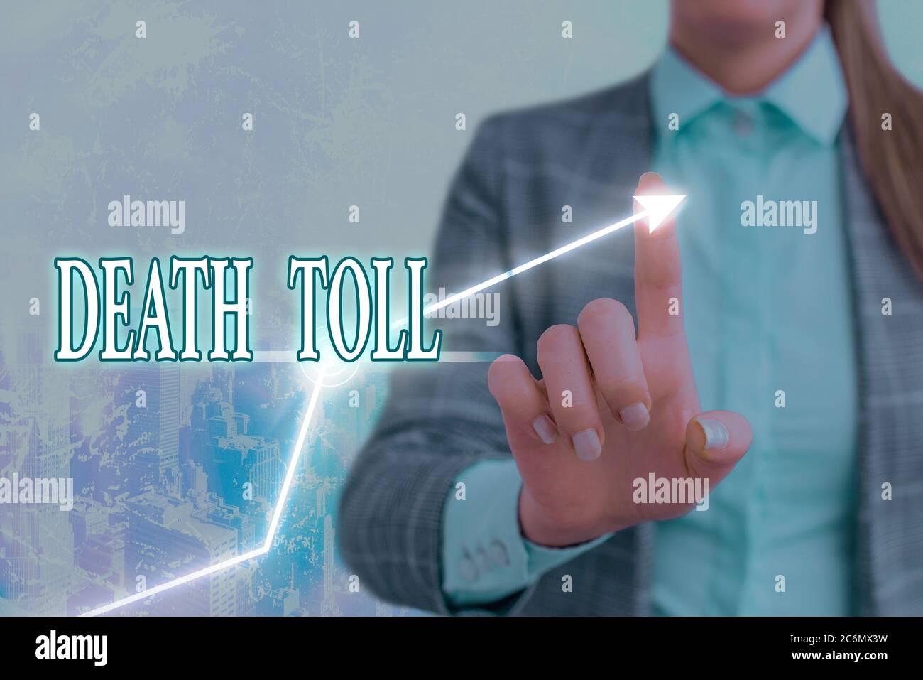 Writing note showing Death Toll. Business concept for the number of ...