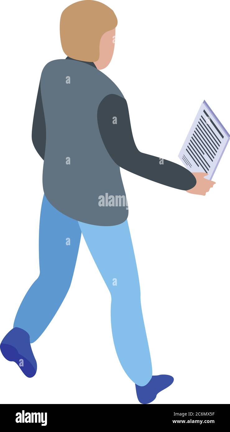 Children goes programming icon, isometric style Stock Vector Image ...