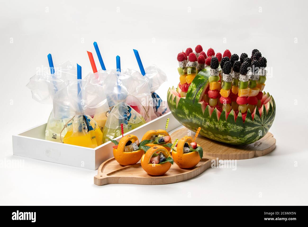 Edible Fruit arrangements Stock Photo - Alamy
