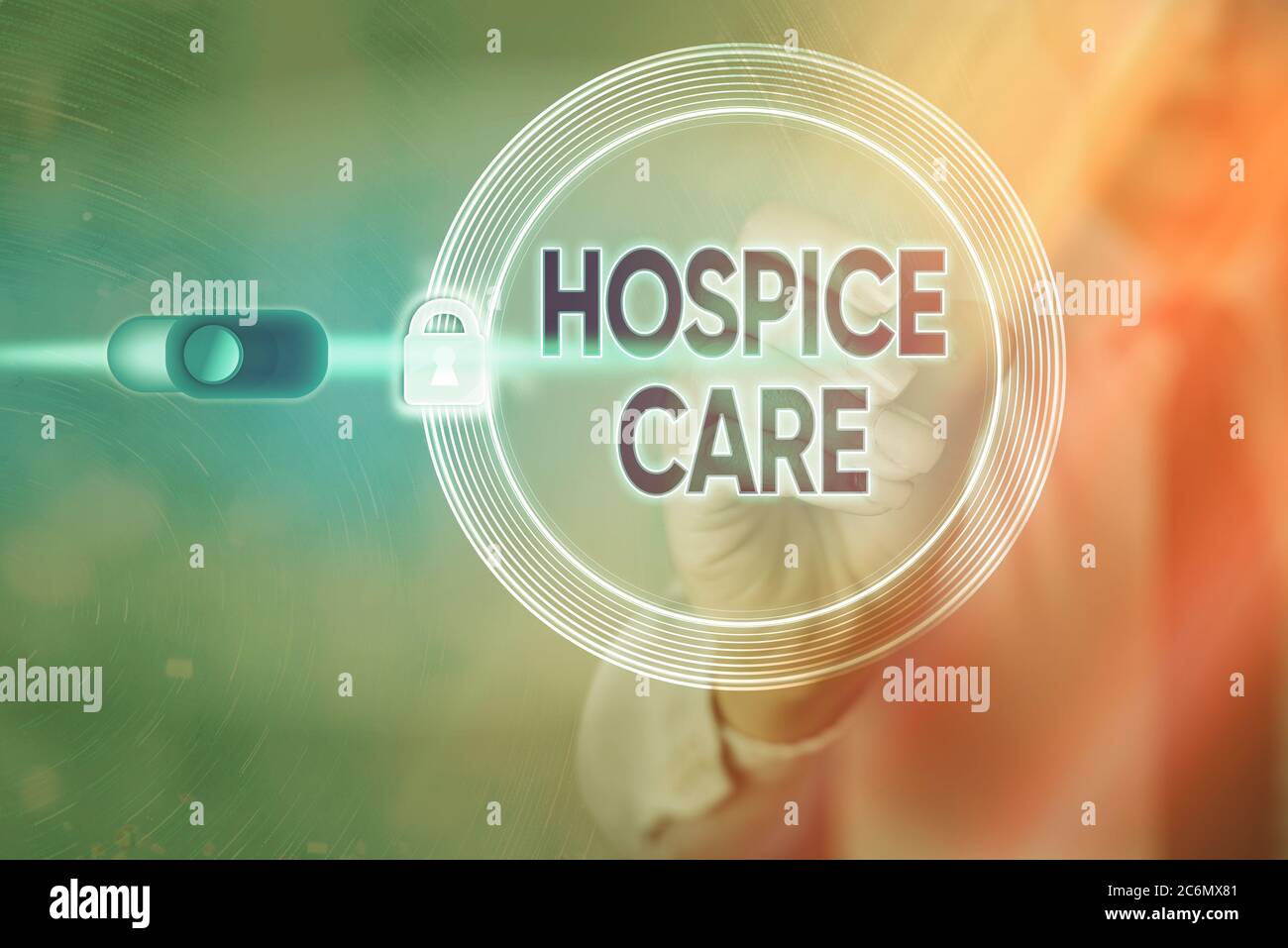 Writing note showing Hospice Care. Business concept for focuses on the ...