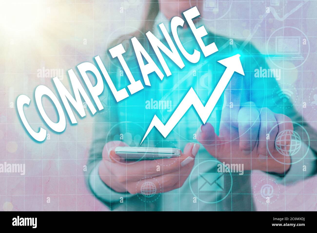Writing note showing Compliance. Business concept for the action or ...