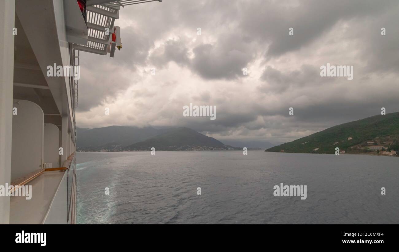 Sailing on a cruise ship. View from the bow to the sea Stock Photo - Alamy