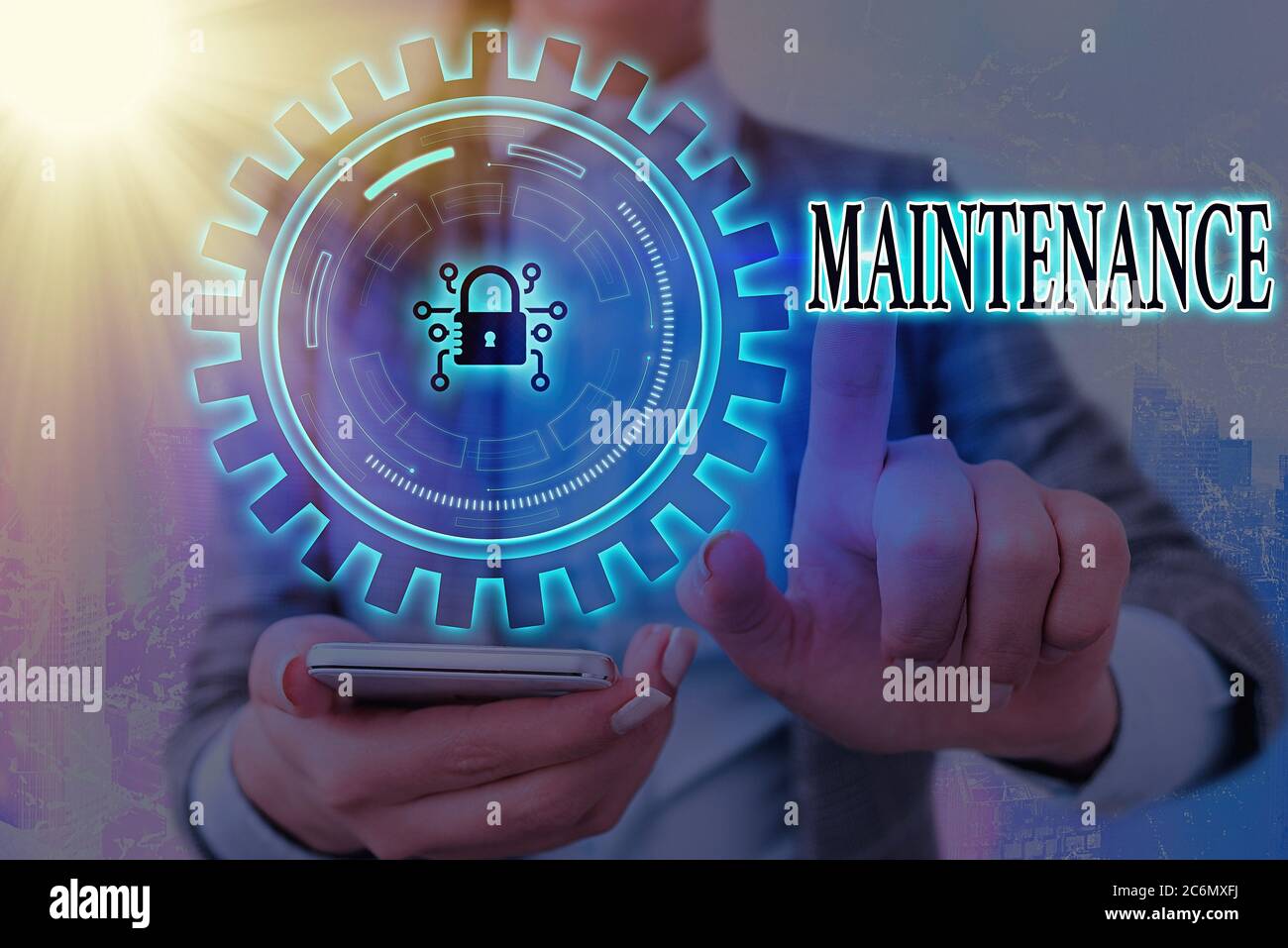 Writing note showing Maintenance. Business concept for method of ...