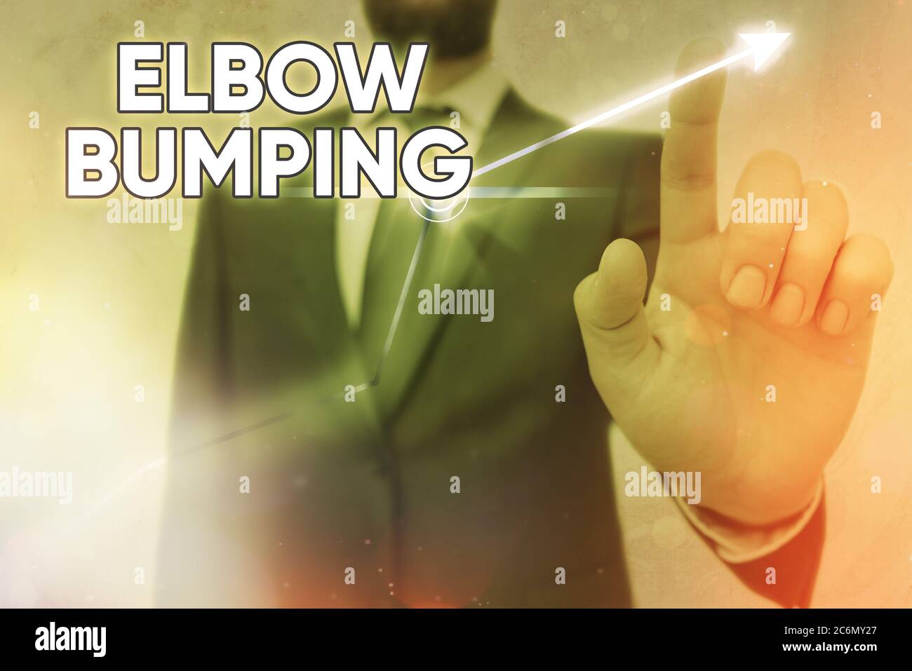 Handwriting text writing Elbow Bumping. Conceptual photo newlytrended ...