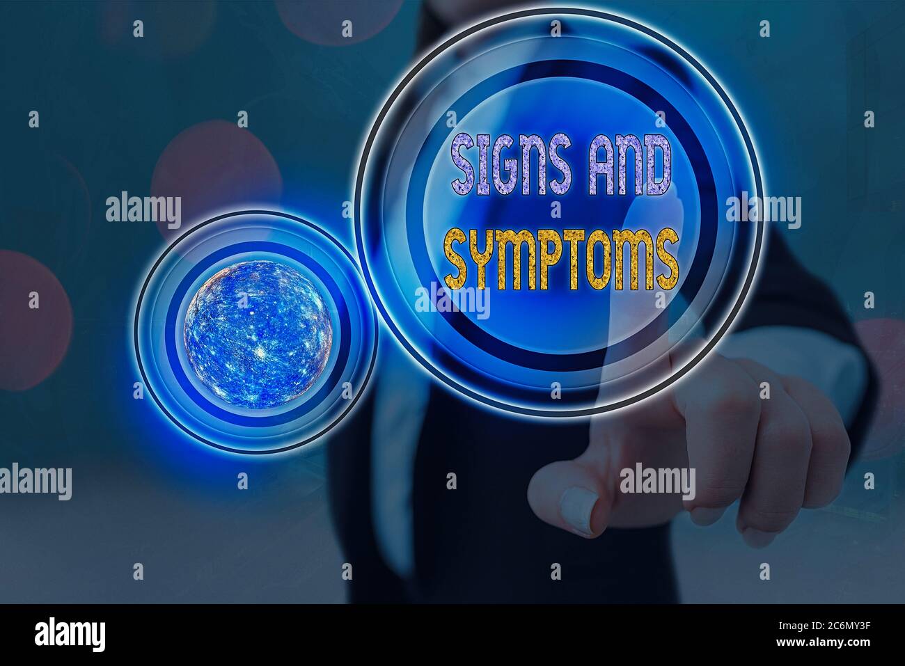 Text sign showing Signs And Symptoms. Business photo text abnormalities ...