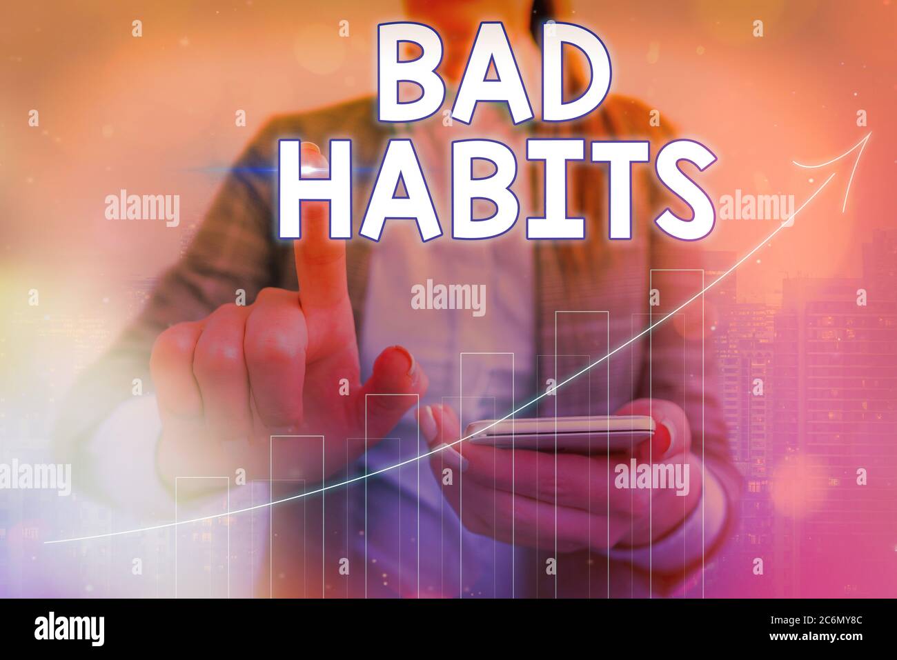 Conceptual hand writing showing Bad Habits. Concept meaning the ...