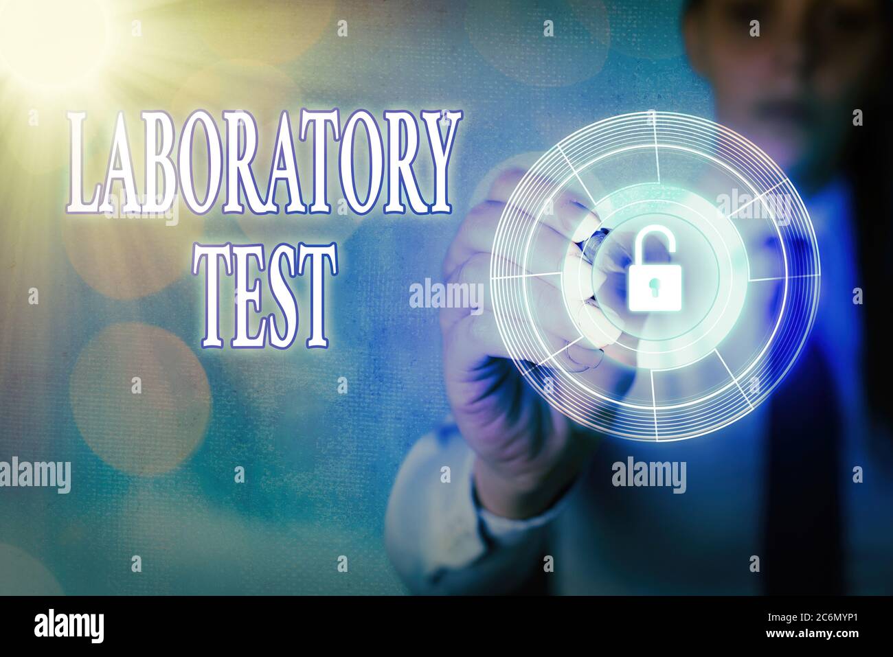 Writing note showing Laboratory Test. Business concept for ...