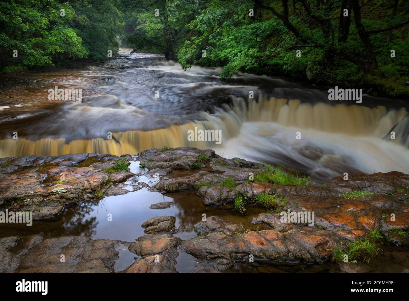 Horseshoe falls Sgwd y Bedol Stock Photo - Alamy