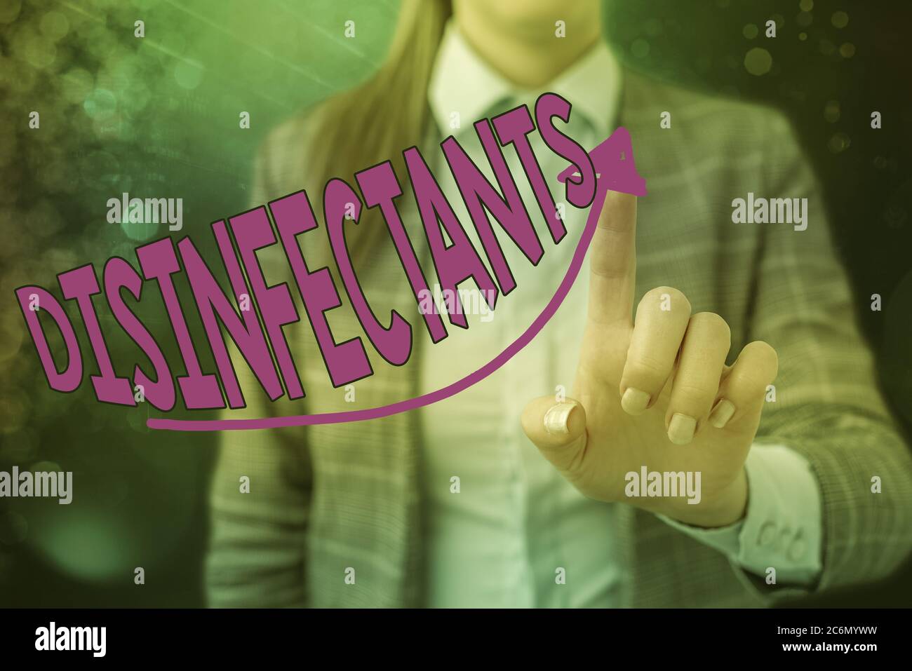 Handwriting text writing Disinfectants. Conceptual photo chemical that ...