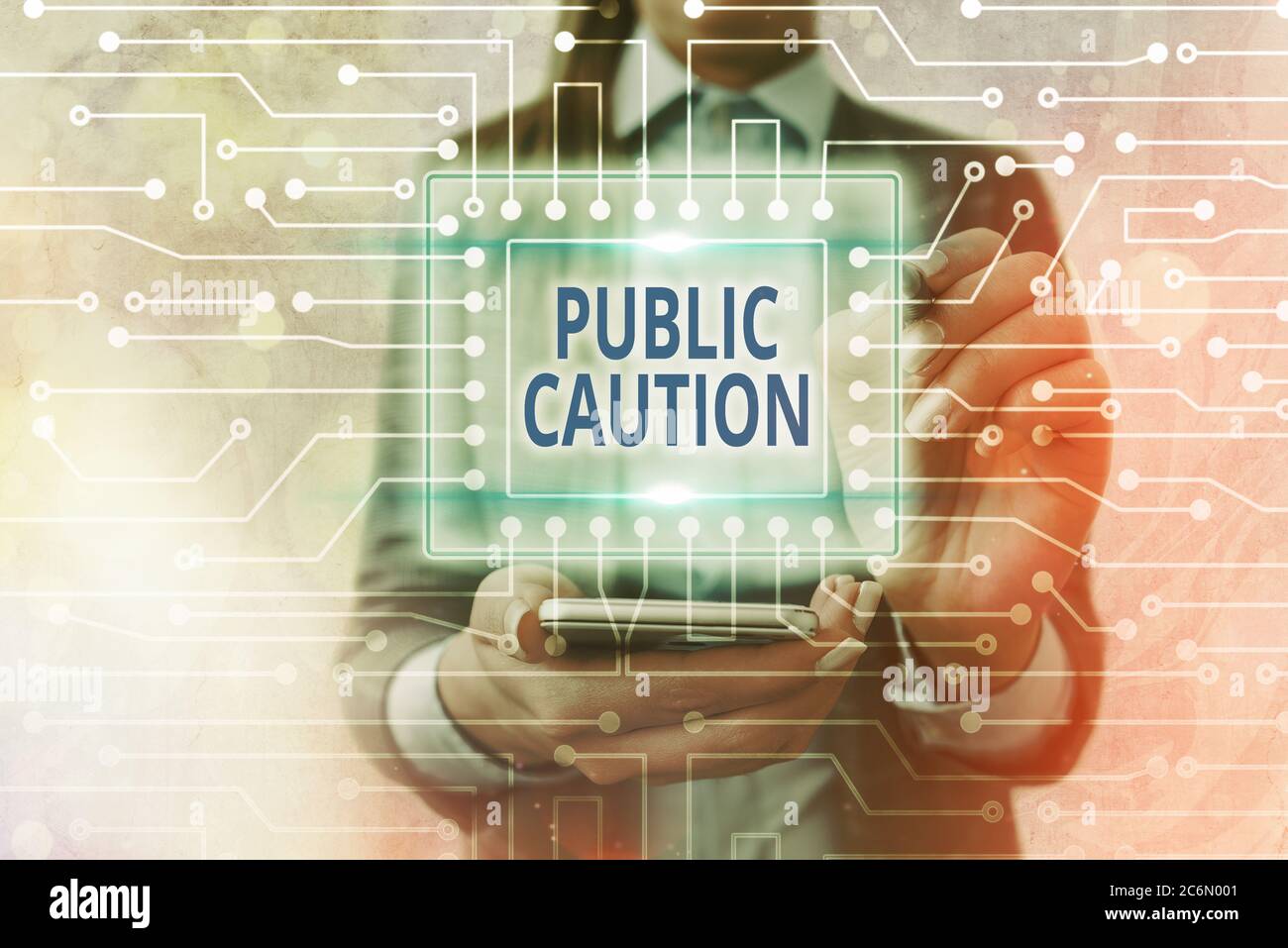 Text sign showing Public Caution. Business photo text formal warning ...