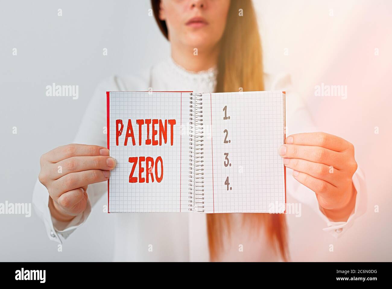 Word writing text Patient Zero. Business photo showcasing primary ...