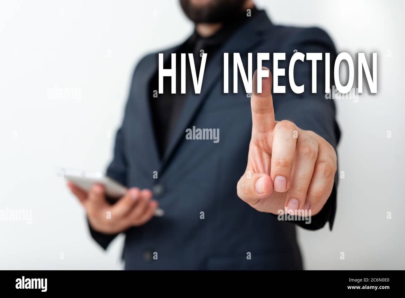 Text sign showing Hiv Infection. Business photo showcasing A disease of ...