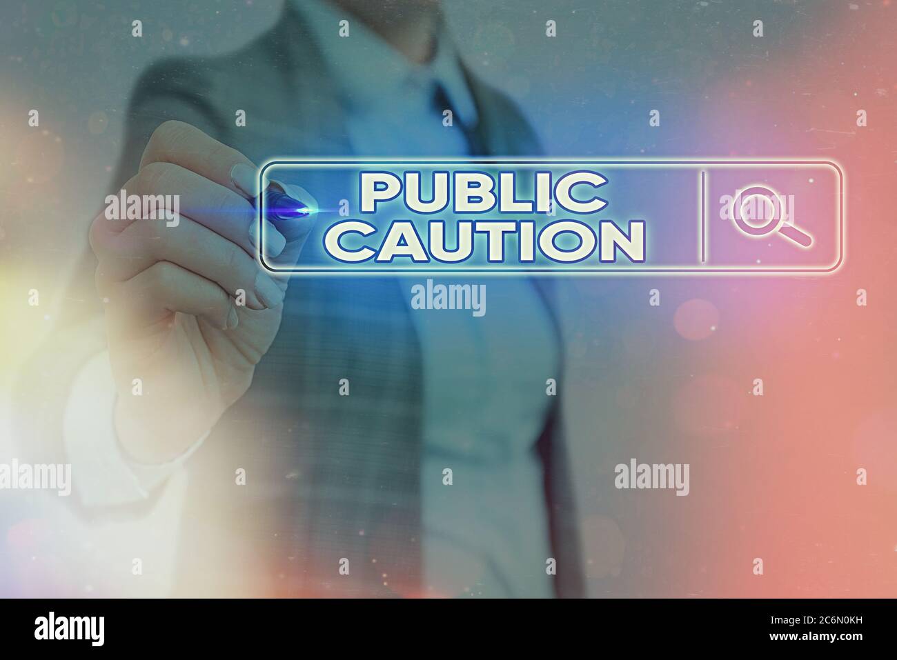 Writing note showing Public Caution. Business concept for formal ...