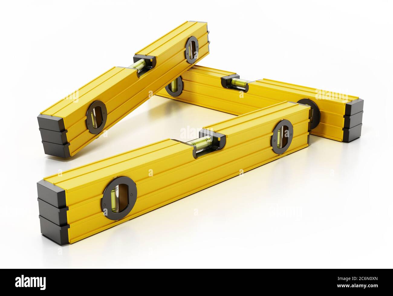 Water levels isolated on white background. 3D illustration Stock Photo ...