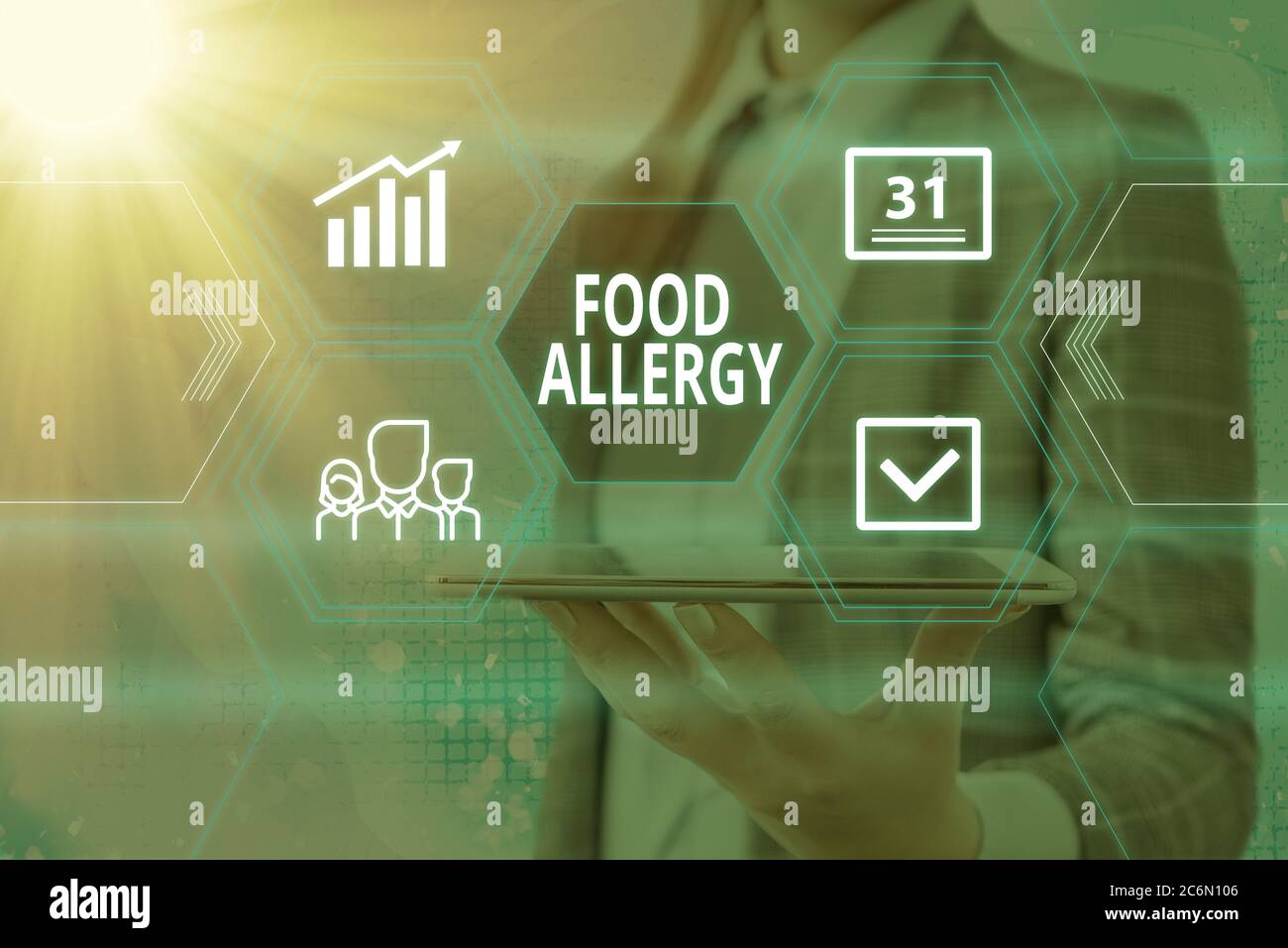 Handwriting text Food Allergy. Conceptual photo abnormal immune system ...