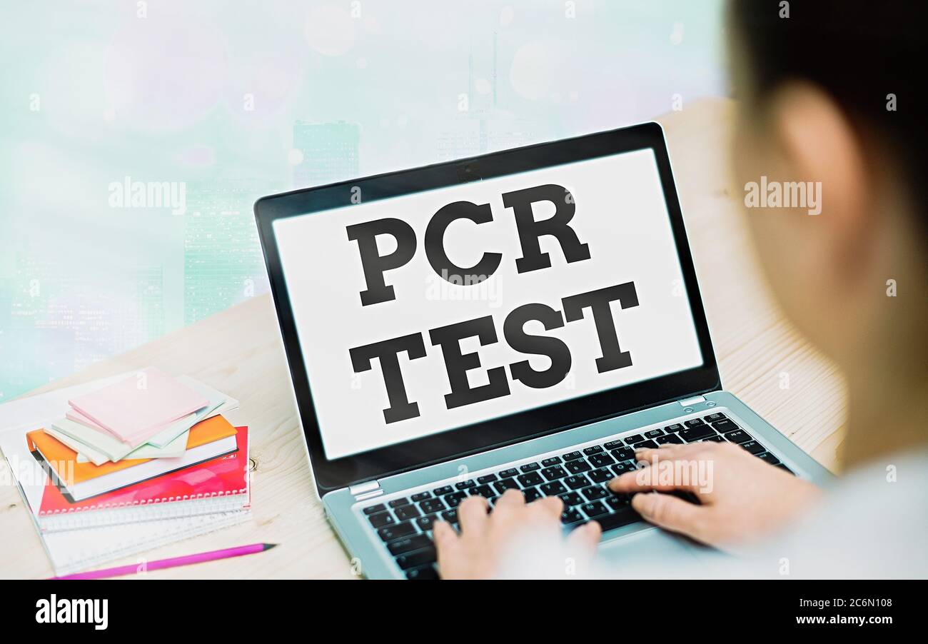 Writing note showing Pcr Test. Business concept for qualitative ...