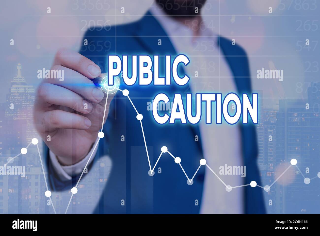 Writing note showing Public Caution. Business concept for formal ...