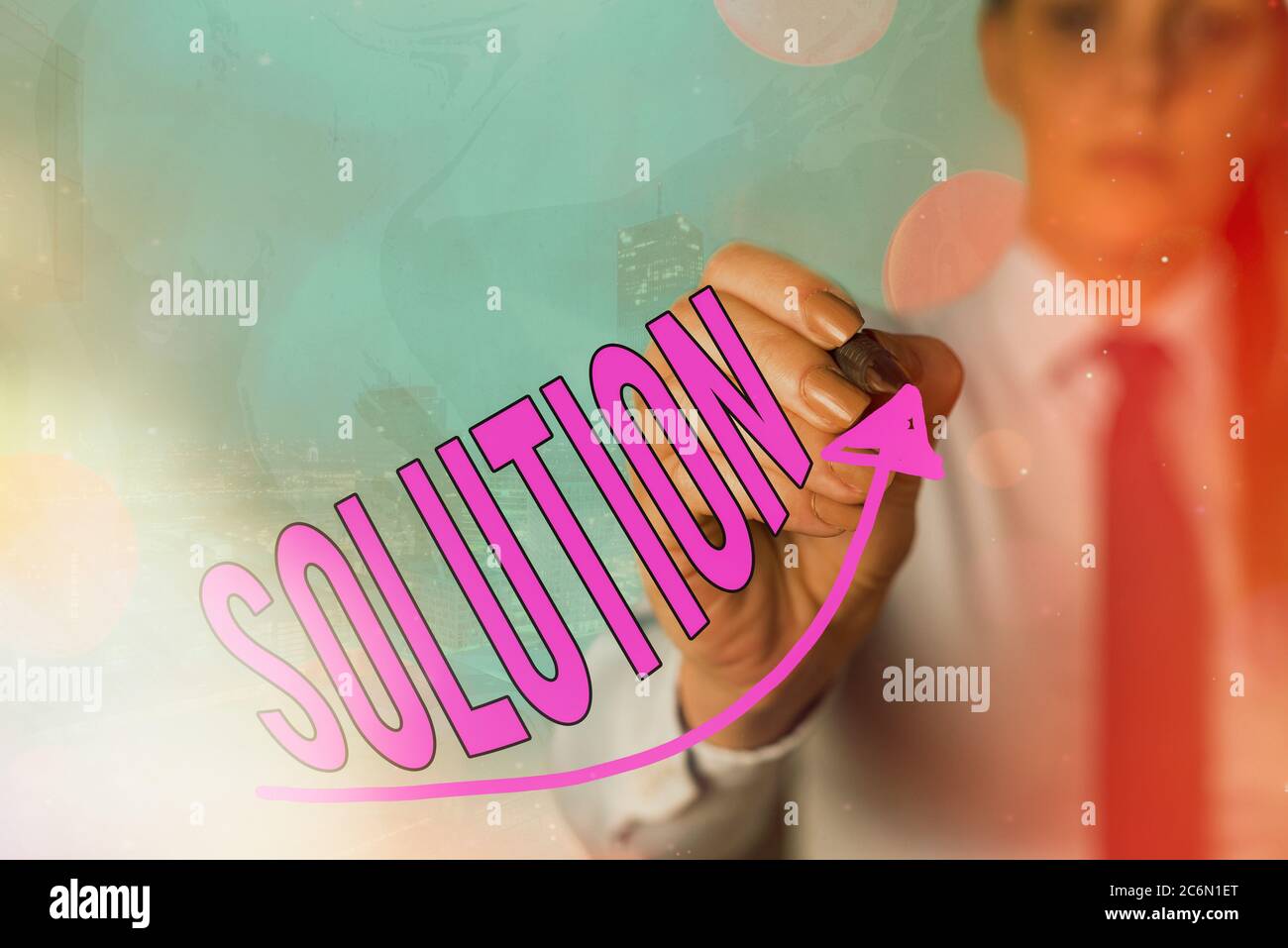 Handwriting Text Solution Conceptual Photo The Ways To Solve A Problem Or Tackle A Difficult