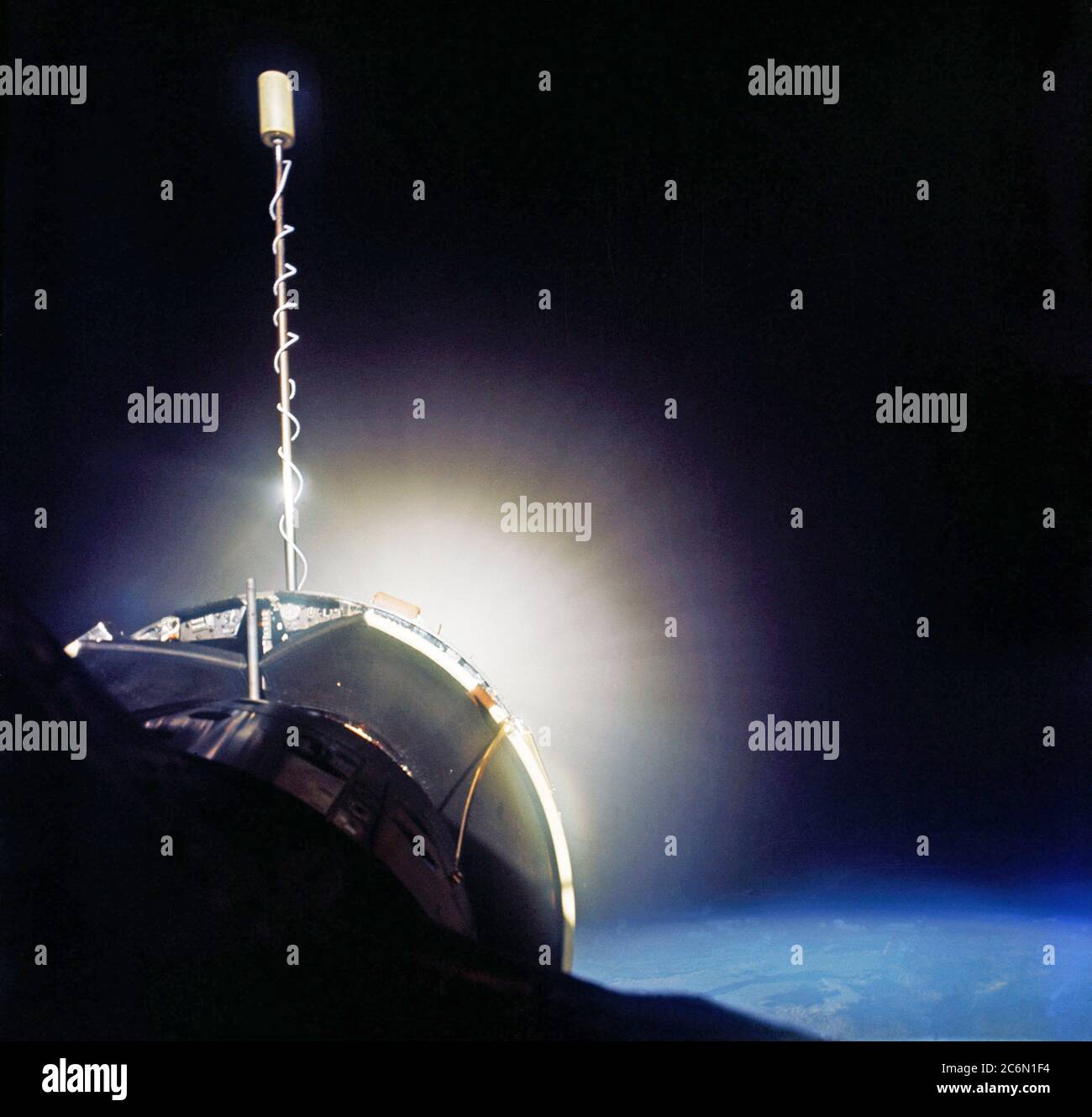 Agena Target Docking Vehicle docked to Gemini-10 spacecraft. Excellent ...