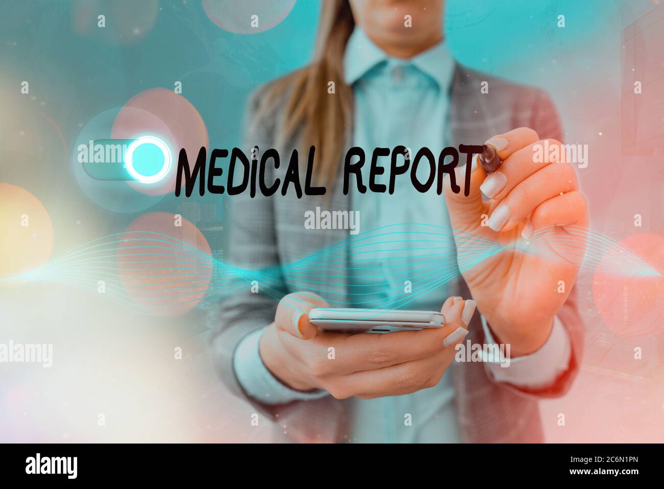 Handwriting text writing Medical Report. Conceptual photo report of the ...