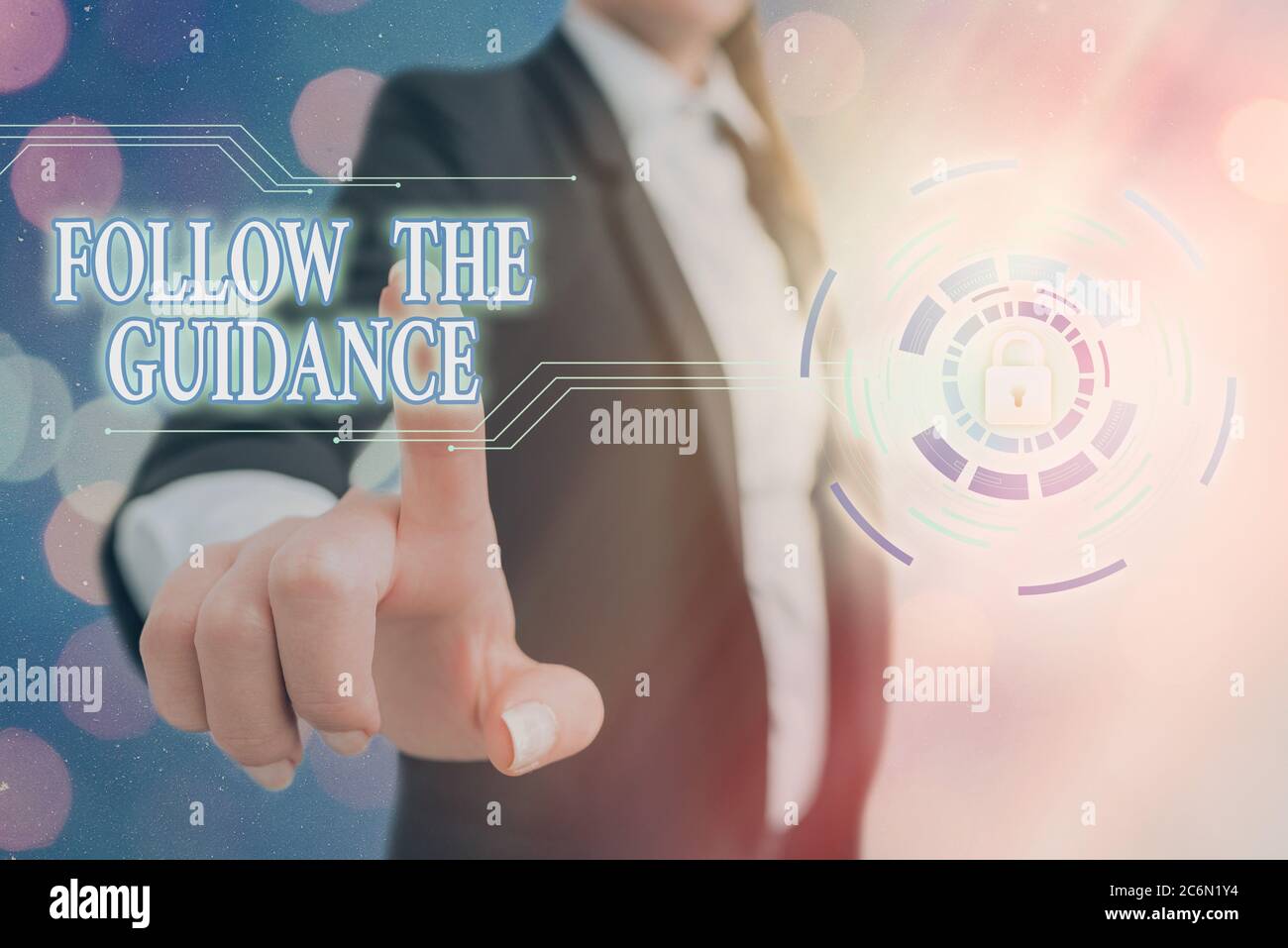 Conceptual hand writing showing Follow The Guidance. Concept meaning ...