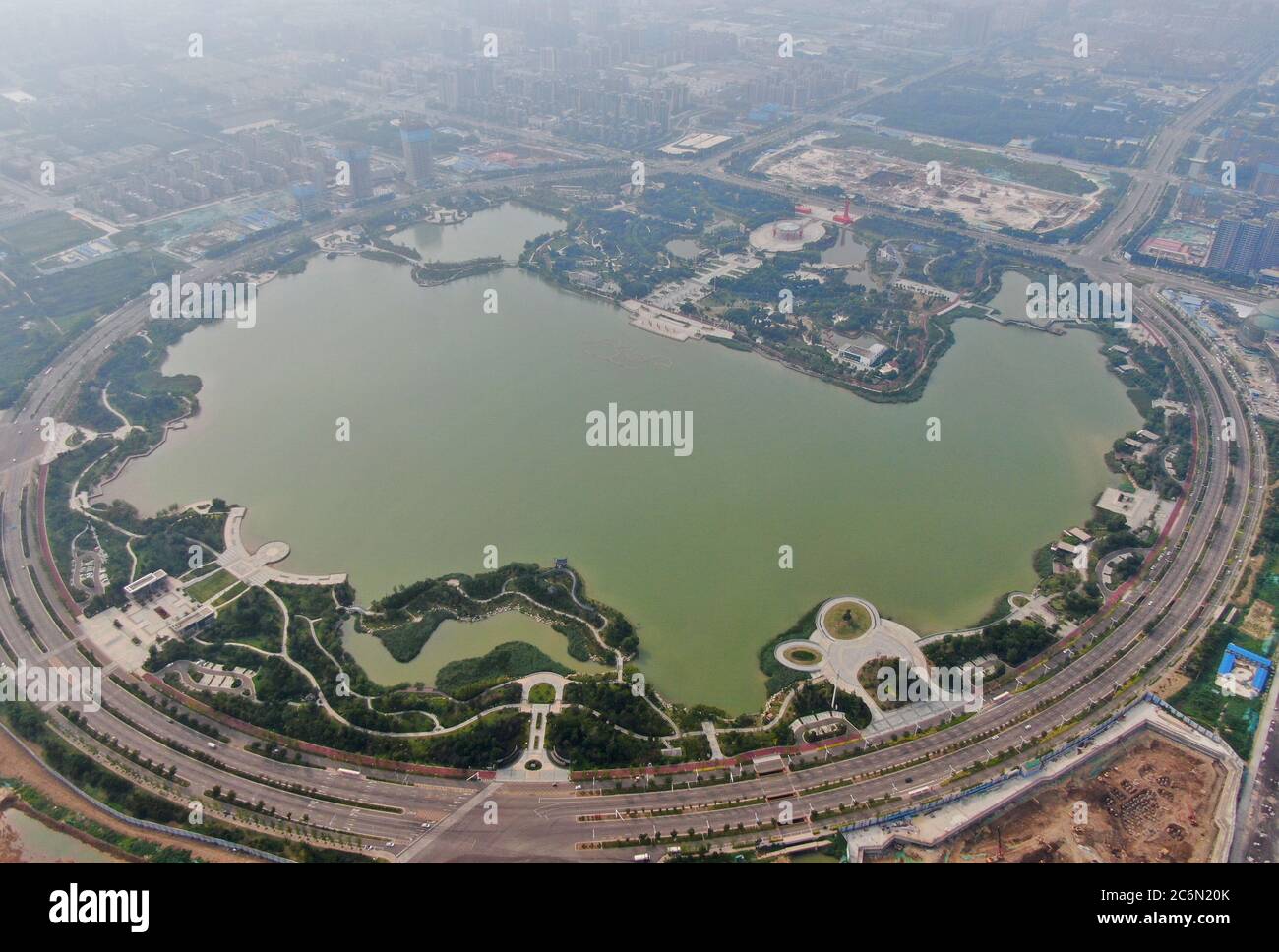 (200711) -- SHANGQIU, July 11, 2020 (Xinhua) -- Aerial photo taken on ...