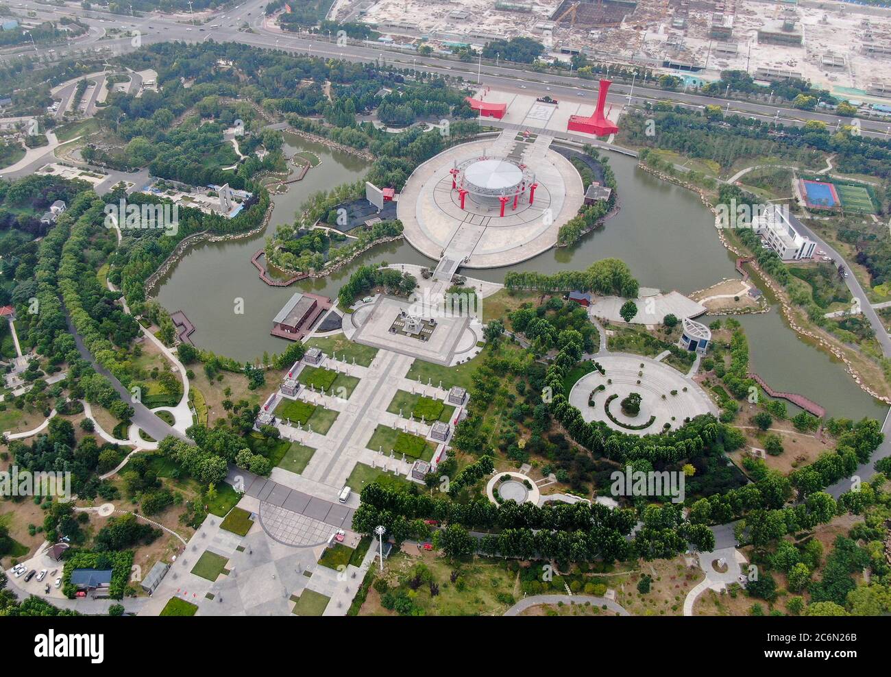 (200711) -- SHANGQIU, July 11, 2020 (Xinhua) -- Aerial photo taken on ...