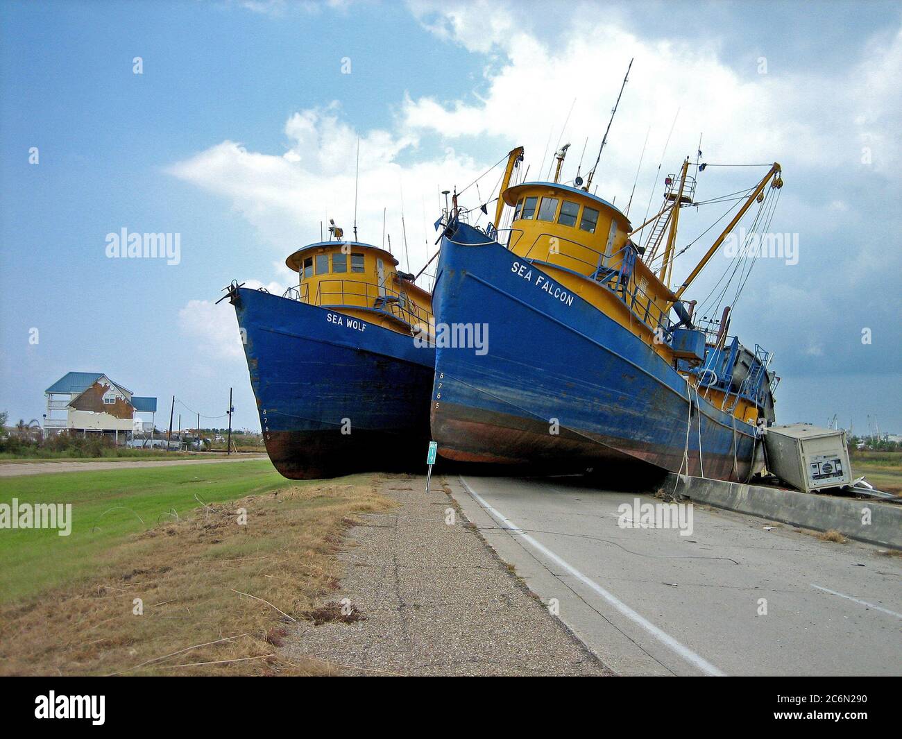 Hurricane Katrina Aftermath - Displaced Boats - Empire, Louisiana Stock ...