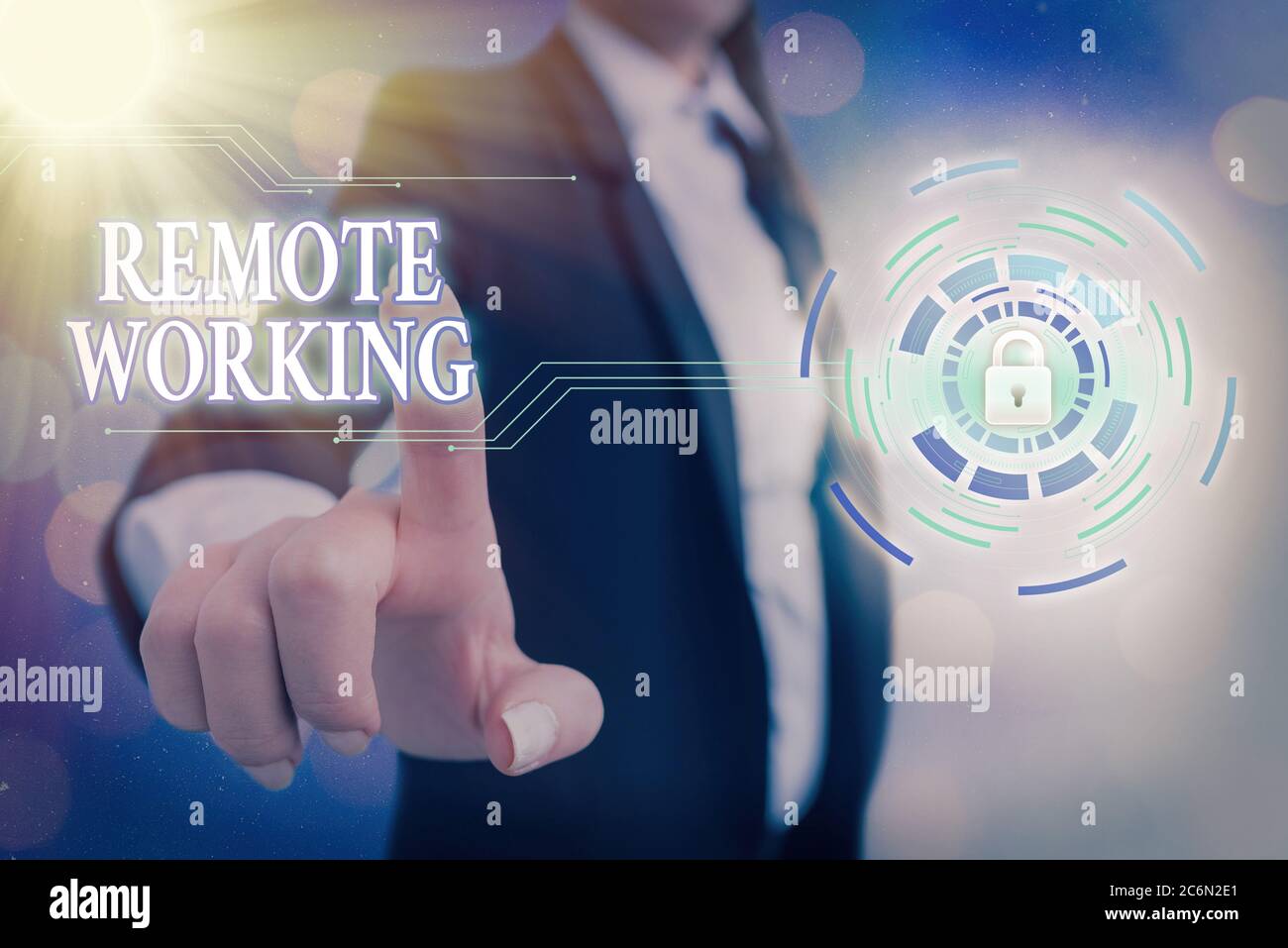 Conceptual hand writing showing Remote Working. Concept meaning style ...