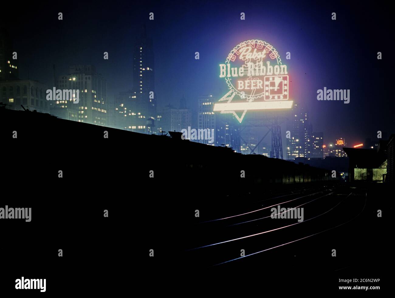 Illinois Central R.R., freight cars in South Water Street freight ...