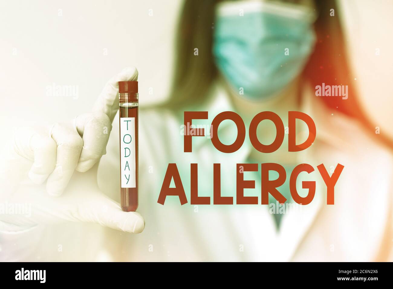 Handwriting text writing Food Allergy. Conceptual photo abnormal immune ...
